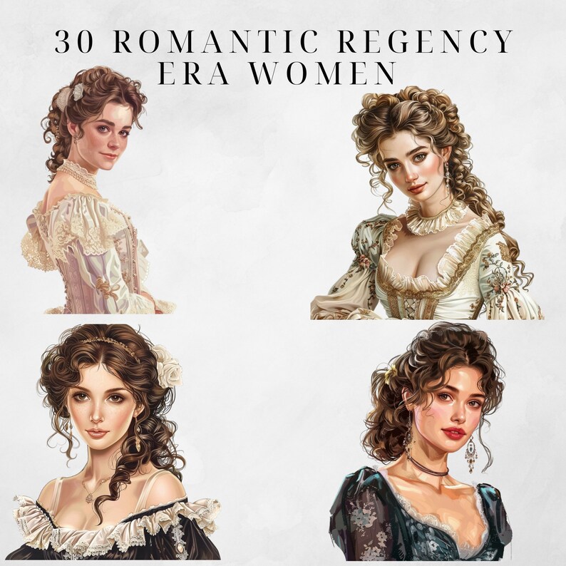 Regency Era Clipart Regency Clipart Victorian Clipart Pride and ...