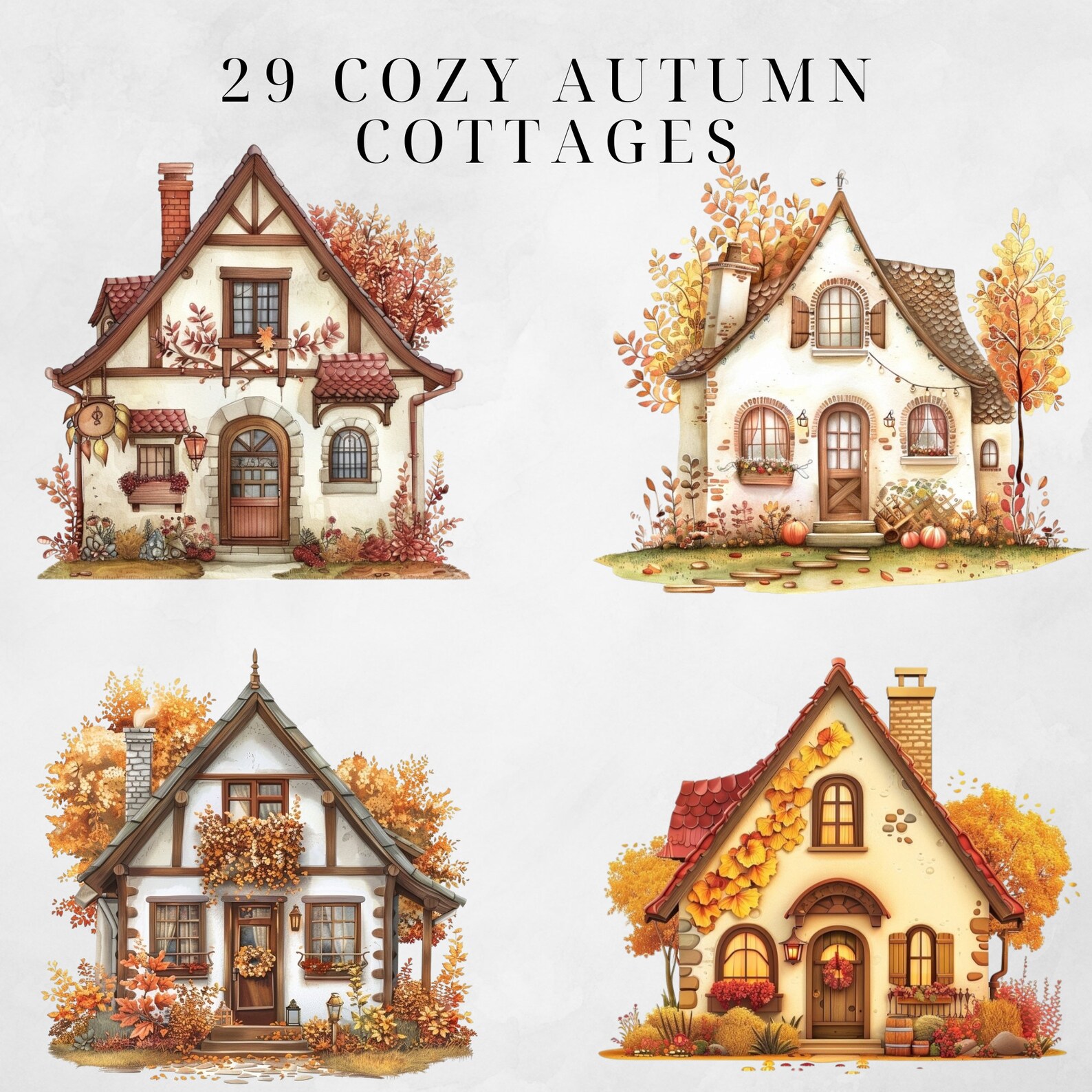 Autumn House Clipart Autumn Fairy House Clipart House Png Fall House ...