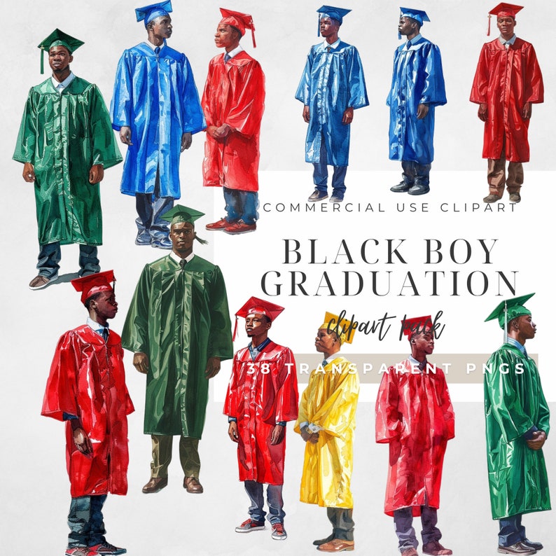 Black Boy Graduation Clipart Graduation Clipart 2024 Graduation Clipart ...