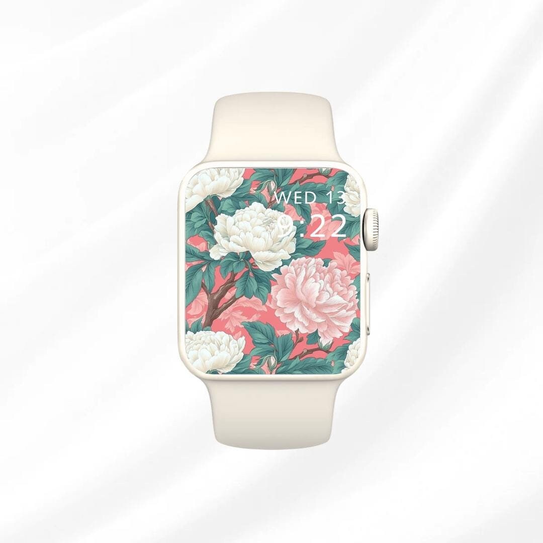 Toile Floral Apple Watch Wallpaper Designer Luxury Apple Watch Face ...