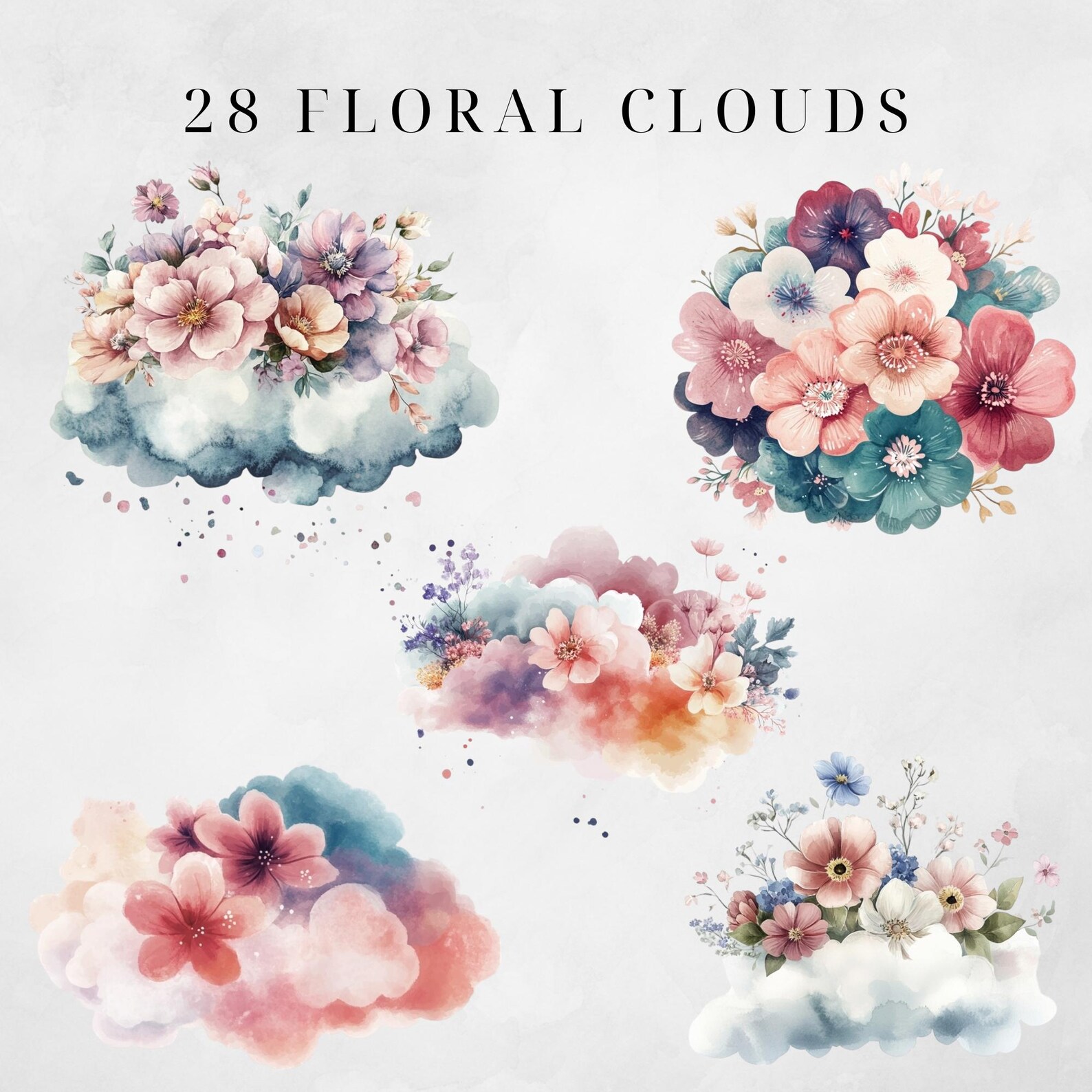 Cloud 9 Clipart Baby Pink Clouds Clipart Clouds and Dreaming Clipart ...