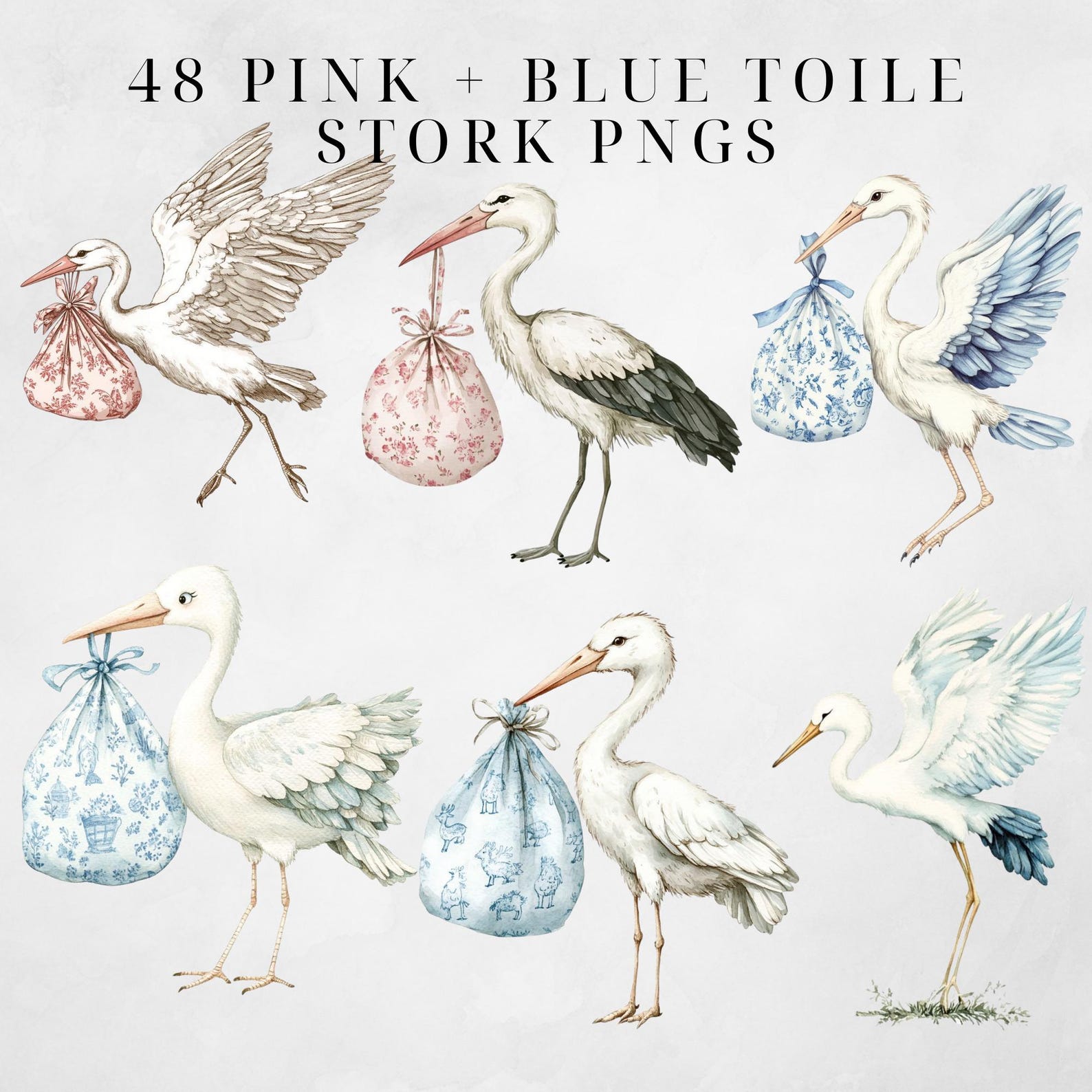 Stork Baby Clipart Stork Baby Shower Toile Baby Shower Clipart Toile De ...