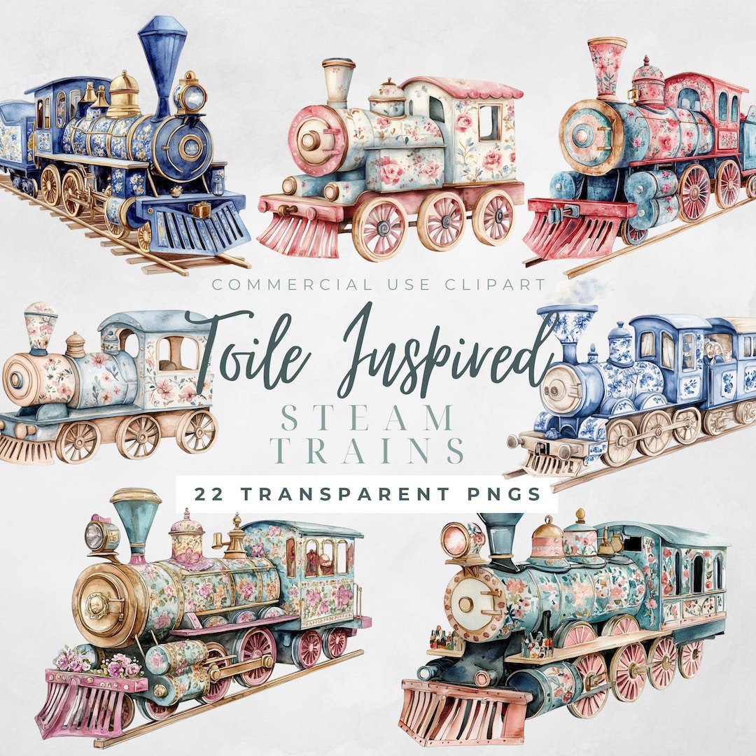 Steam Train Clipart Train Clipart Watercolor Train Track Clipart ...
