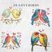 Love Birds Clipart Png Valentine Watercolor Clipart Png Couple Birds ...