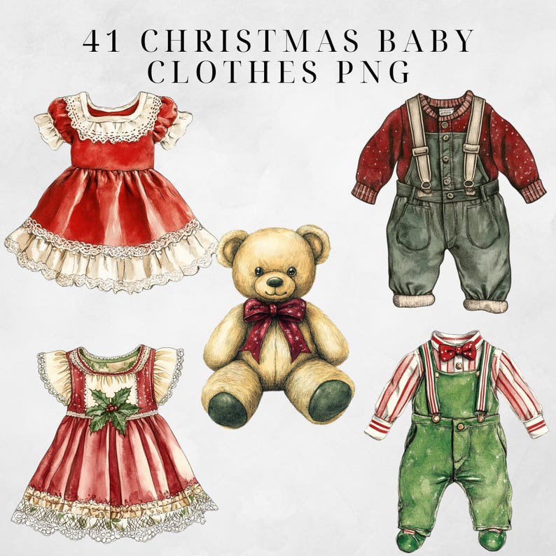 Christmas Baby Clothes Clipart Christmas Clipart, Christmas Card Png ...