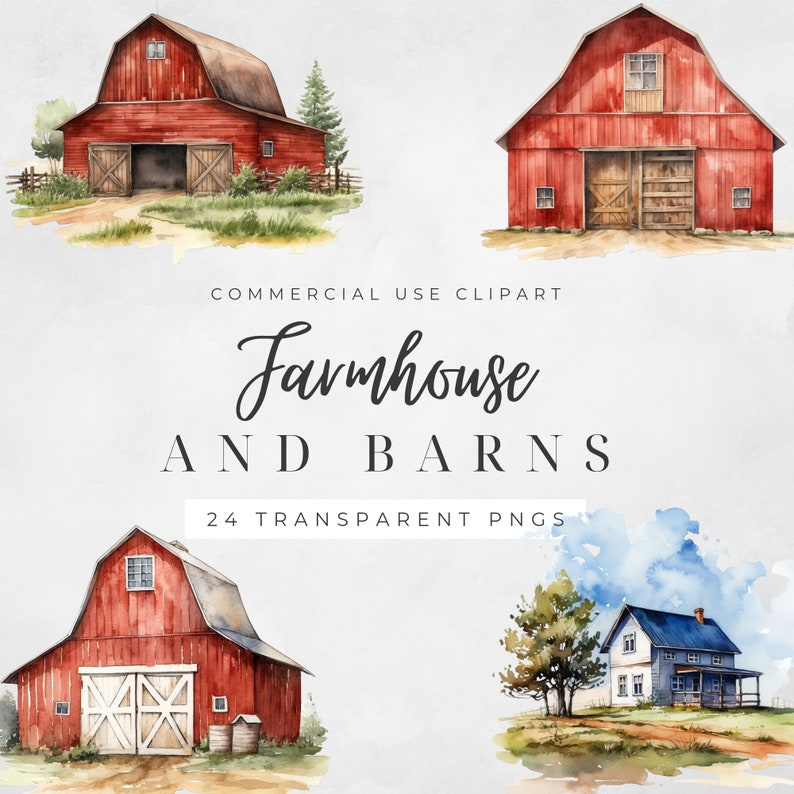 Farmhouse Clipart Pink Barn Pink Barn Png Barn Png Barn Illustration ...