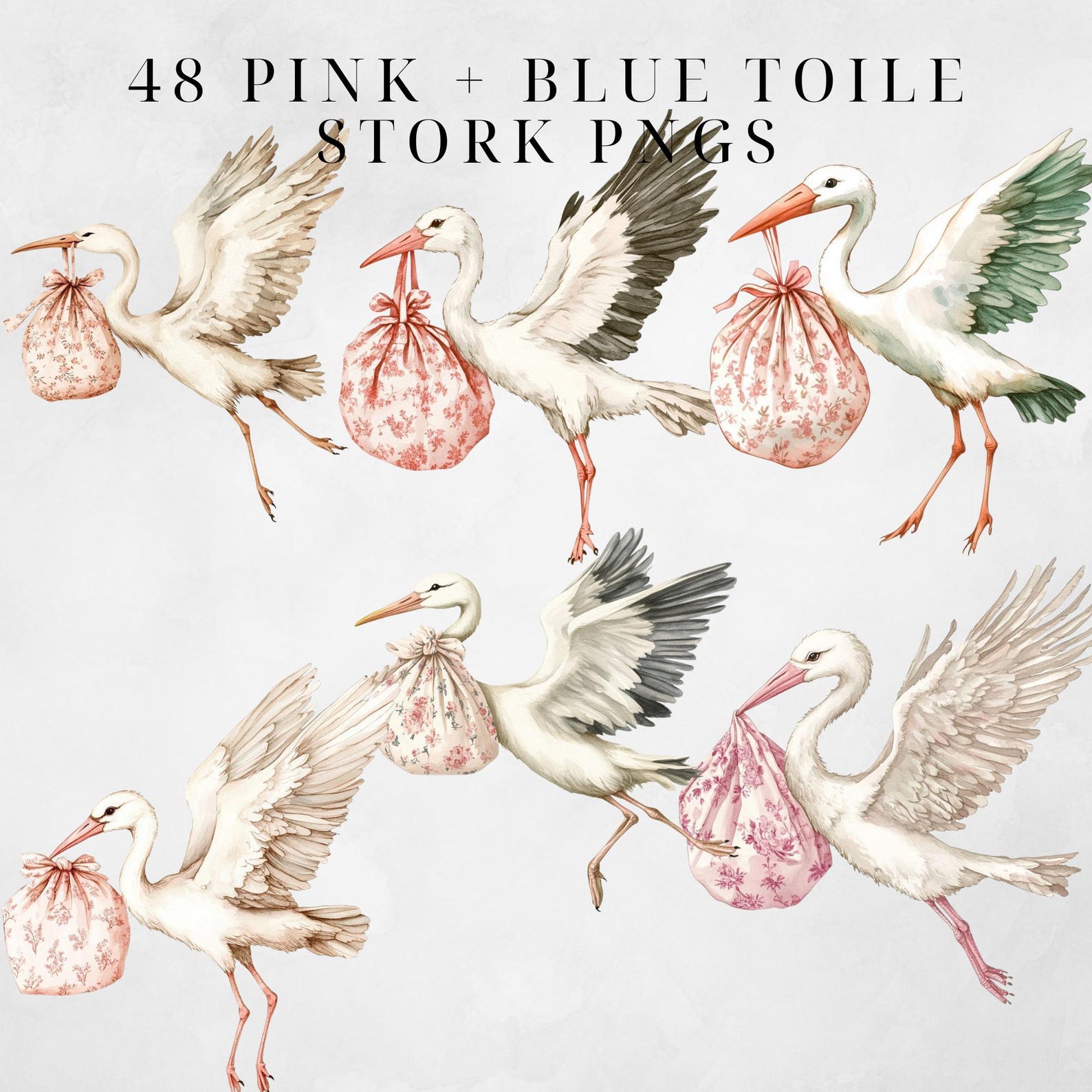 Stork Baby Clipart Stork Baby Shower Toile Baby Shower Clipart Toile De ...