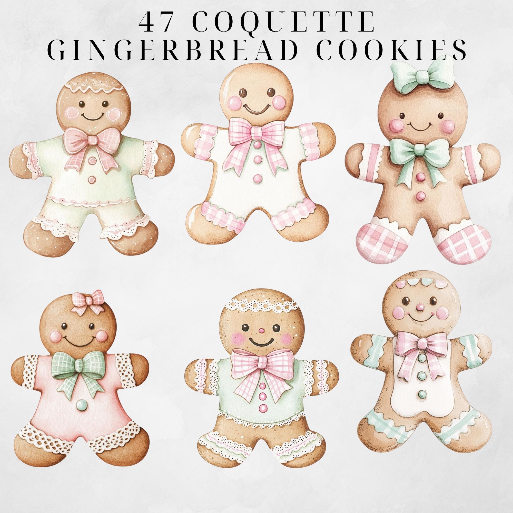 Gingerbread Family Clipart Pastel Gingerbread Pink Gingerbread House ...