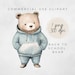 Bear in Sweatshirt Clipart Fall Teddy Bear Clipart Winter Bear Clipart ...