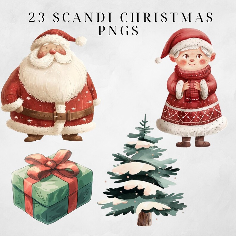 Scandi Santa Clipart Santas Village Clipart Letter to Santa Clipart ...