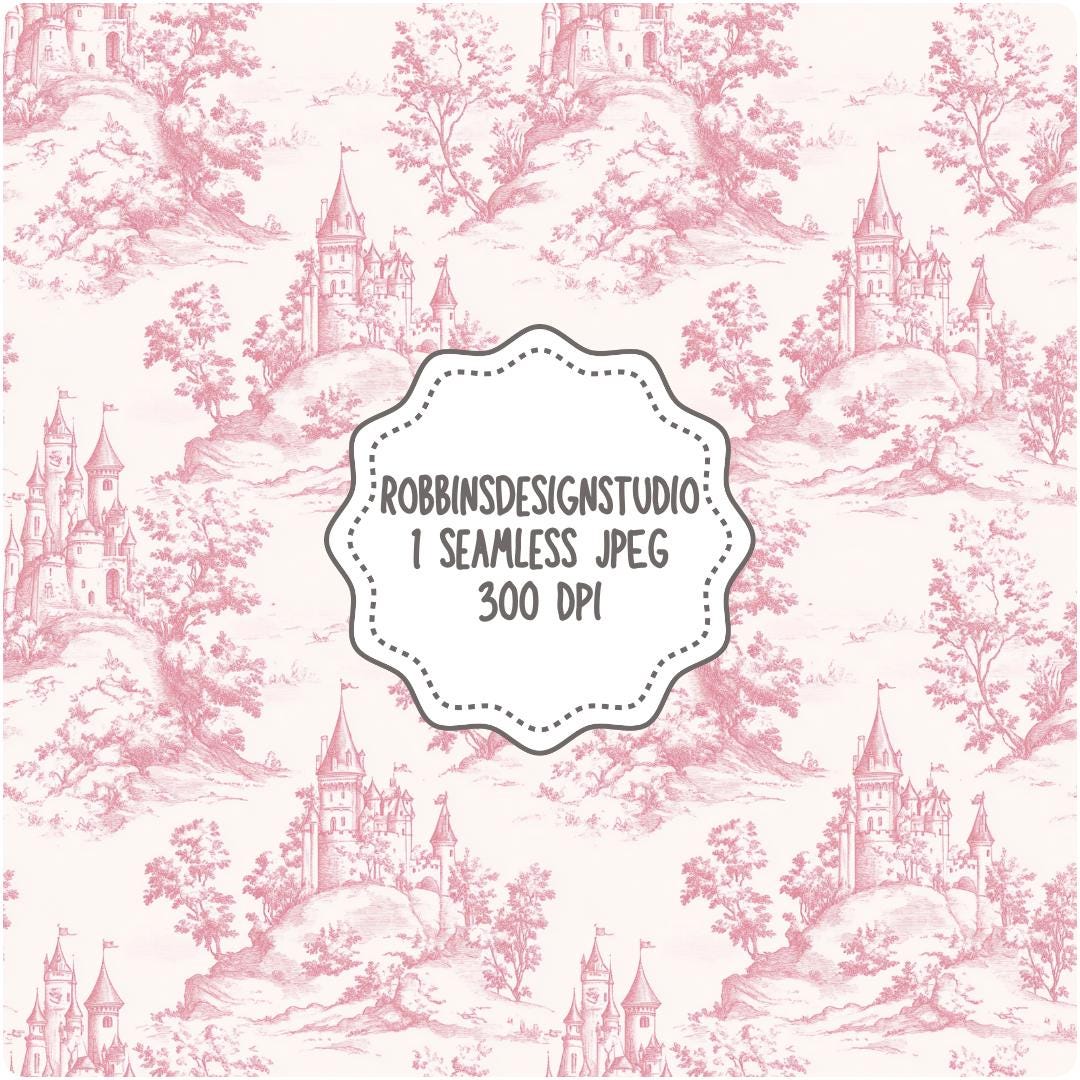 Pink Toile De Jouy Seamless Pink Toile Seamless Pattern Toile De Jouy ...