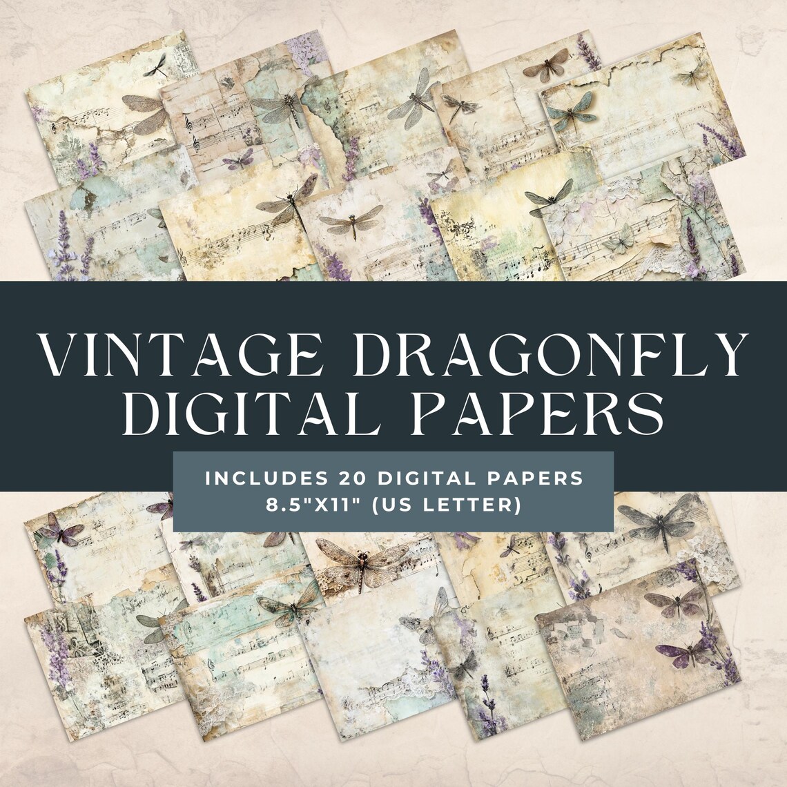 Dragonfly Junk Journal Papers Dragonfly Digital Papers Dragonfly Digi Kit Junk Journal Dragonfly ...