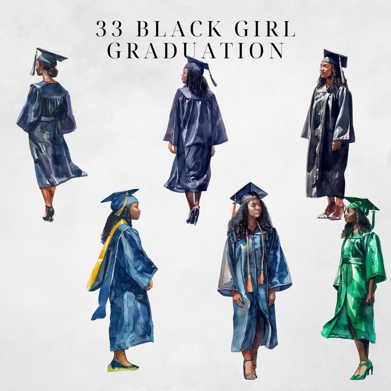 Black Girl Graduation Clipart Graduation Clipart 2024 Graduation ...