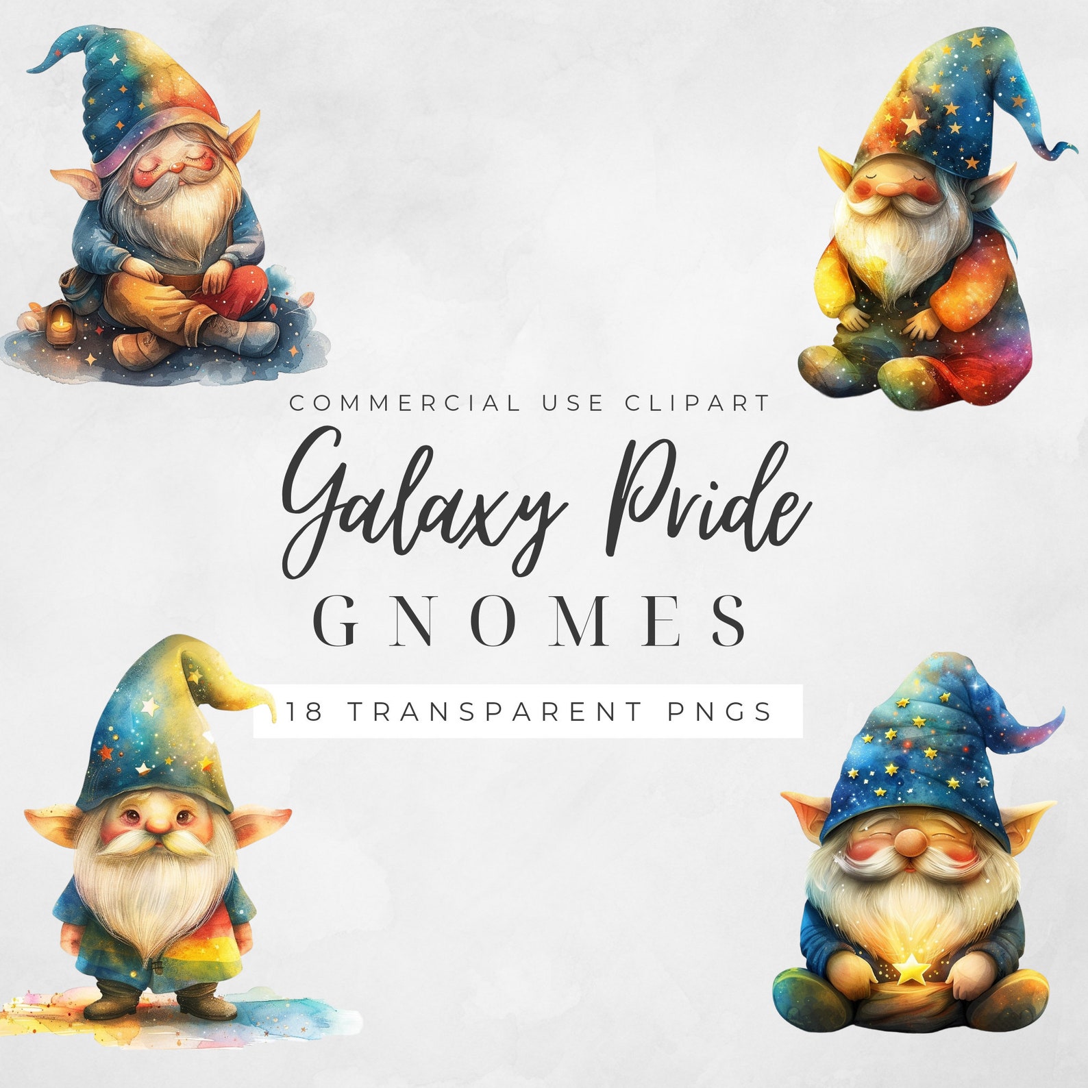 Pride Gnome Clipart Watercolor Gnome Clipart Camping Gnome Clipart Baby ...