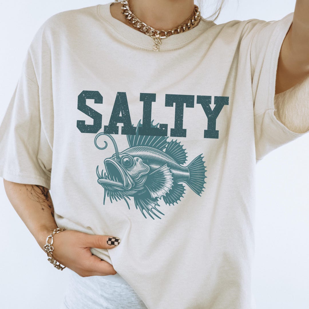 Salty Anglerfish Fisherman Aesthetic Crab Coconut Girl Coastal ...