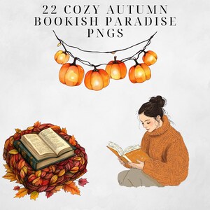 Fall Bookish Clipart Fall Bucket List Trendy Bookish Png Books Fall Png ...