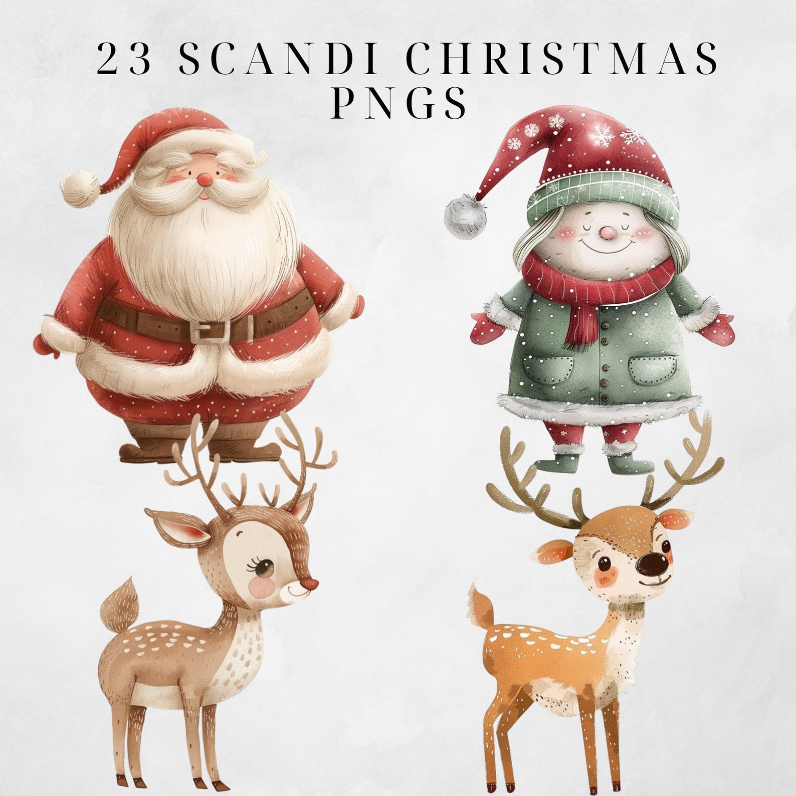 Scandi Santa Clipart Santas Village Clipart Letter to Santa Clipart ...