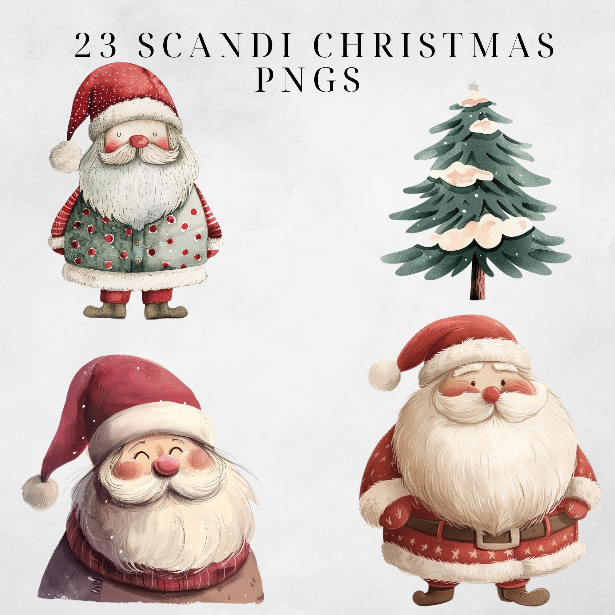 Scandi Santa Clipart Santas Village Clipart Letter to Santa Clipart ...