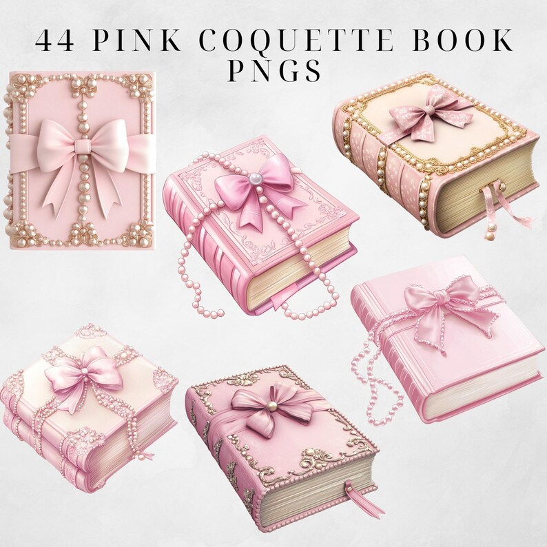 Coquette Books Clipart Books and Bows Coquette Book Png Stack of Books ...