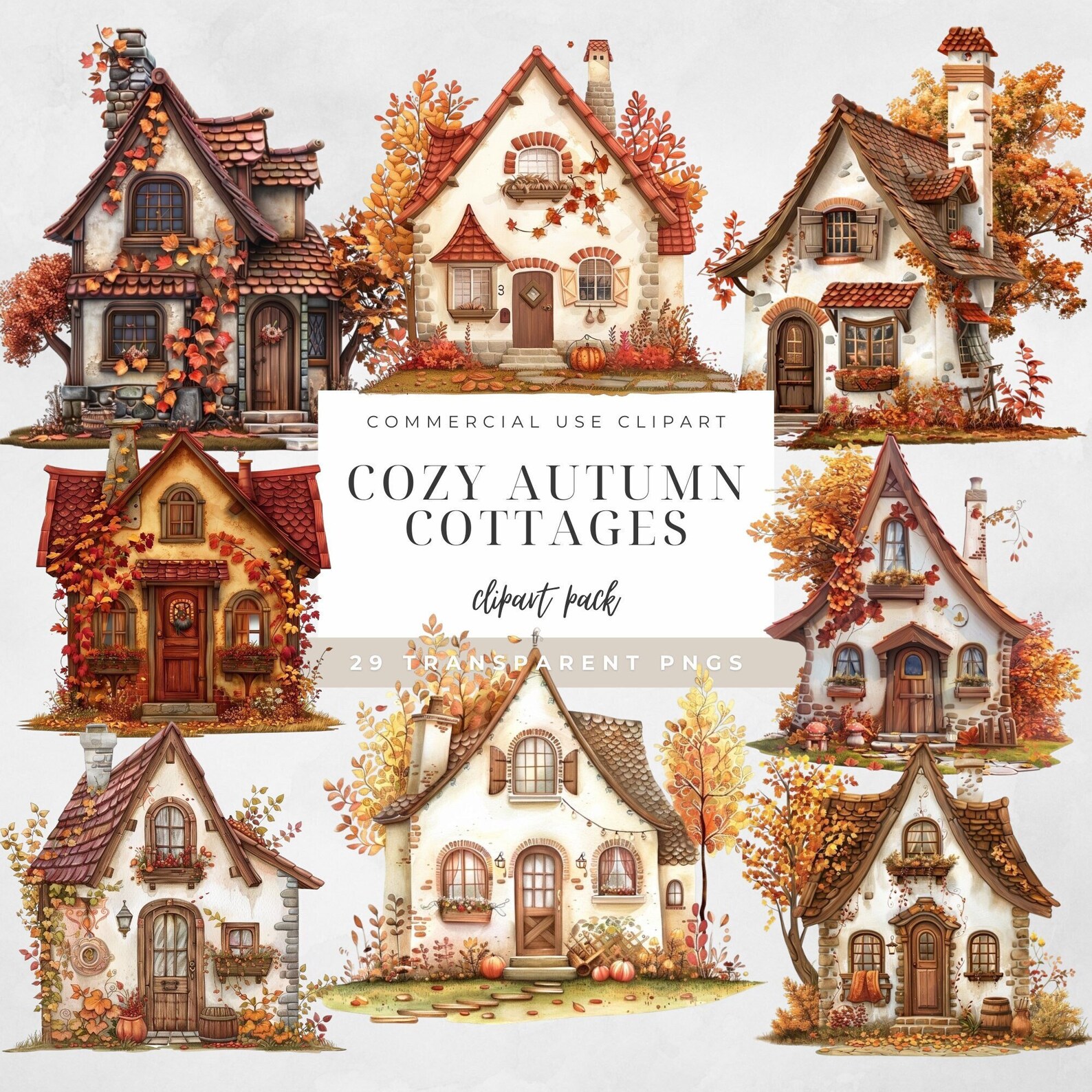 Autumn House Clipart Autumn Fairy House Clipart House Png Fall House ...