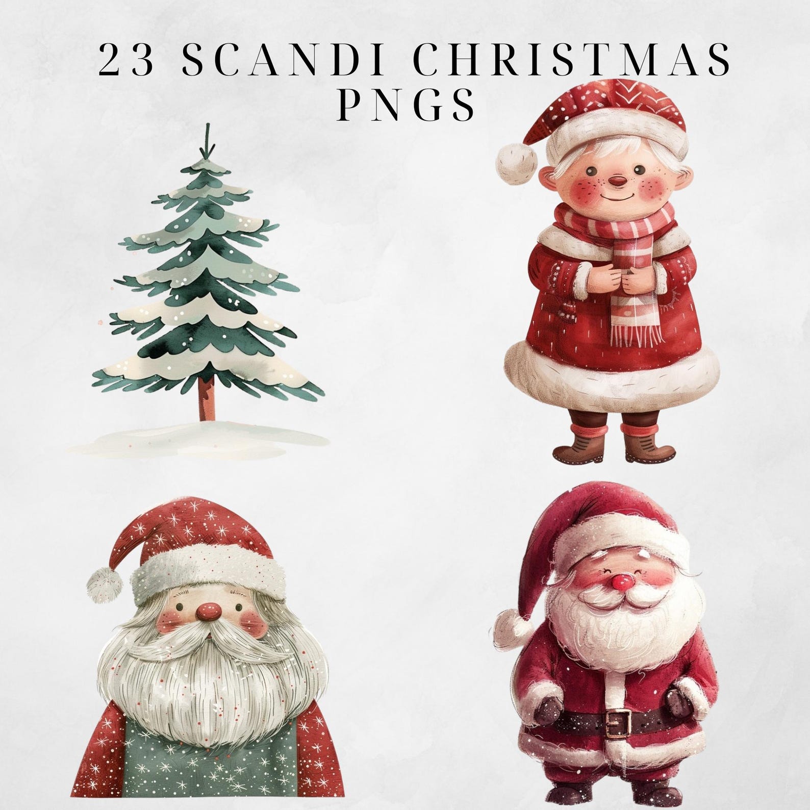 Scandi Santa Clipart Santas Village Clipart Letter to Santa Clipart ...