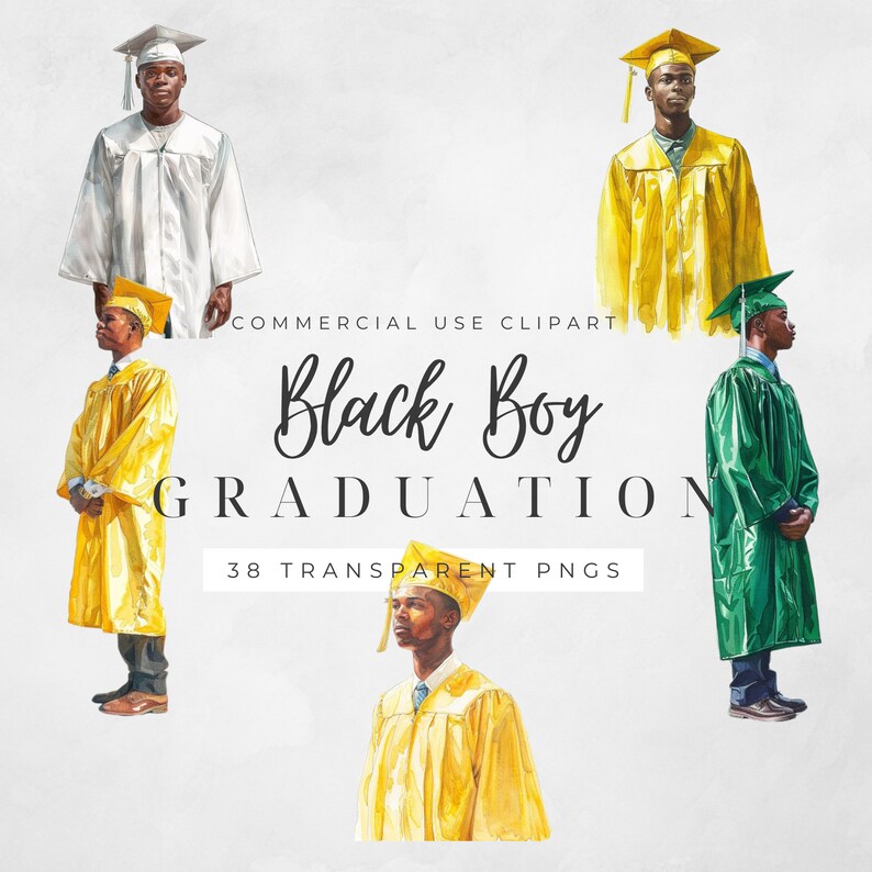 Black Boy Graduation Clipart Graduation Clipart 2024 Graduation Clipart ...
