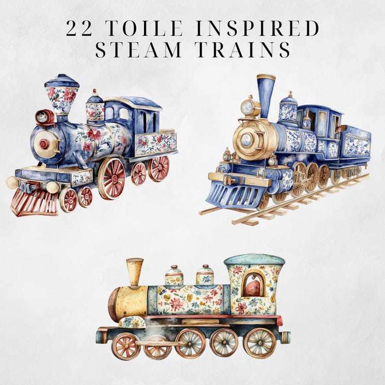 Steam Train Clipart Train Clipart Watercolor Train Track Clipart ...
