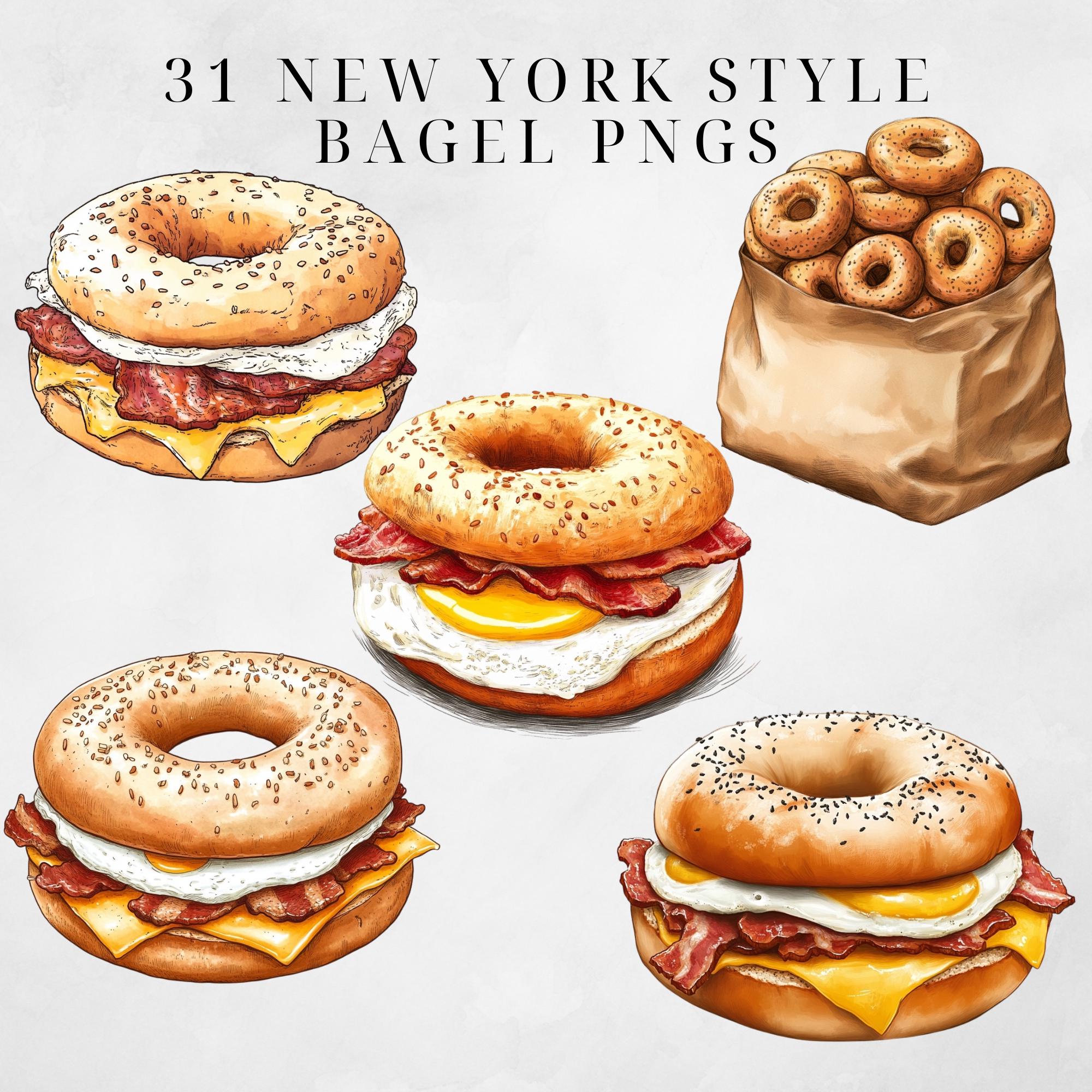Bagel Clipart Breakfast Clipart Food Illustration Bread Clipart ...