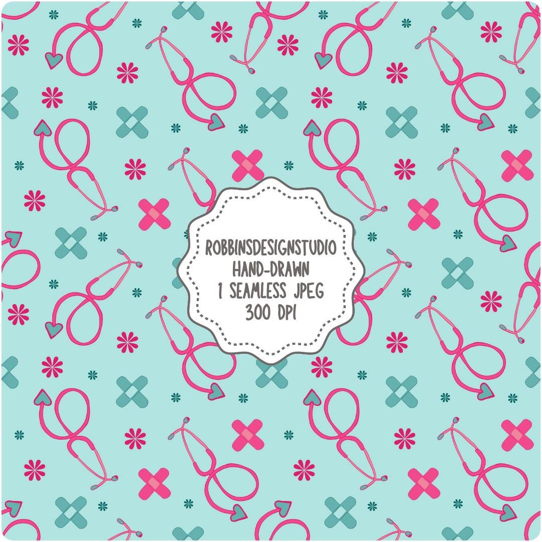 Nurse Life Seamless File Nurse Seamless Pattern Nurse Life Png Nurse ...