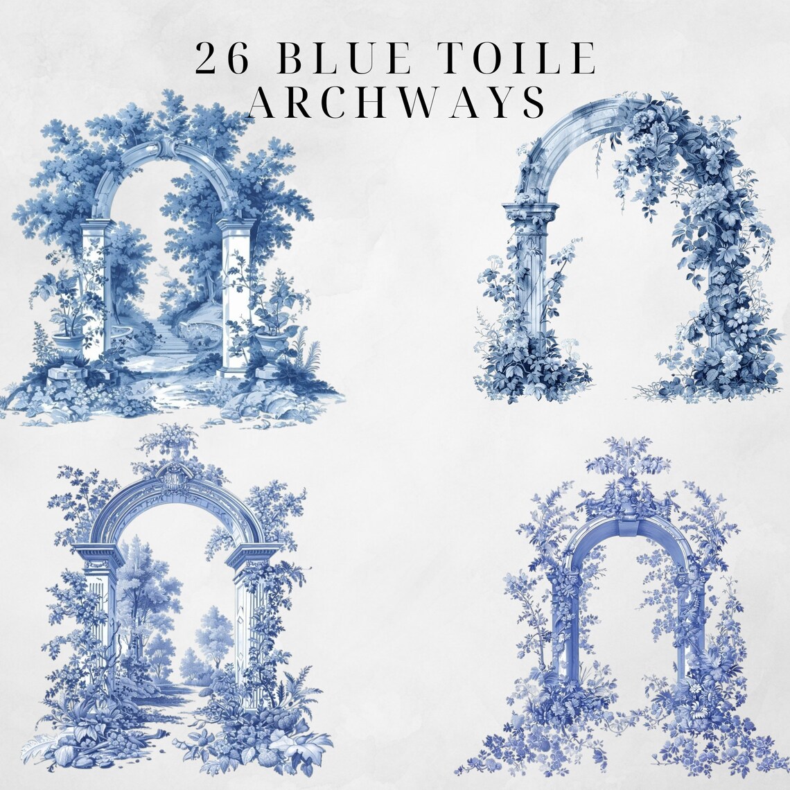 Toile De Jouy Clipart Blue Toile Clipart Chinoiserie Png Svg French ...
