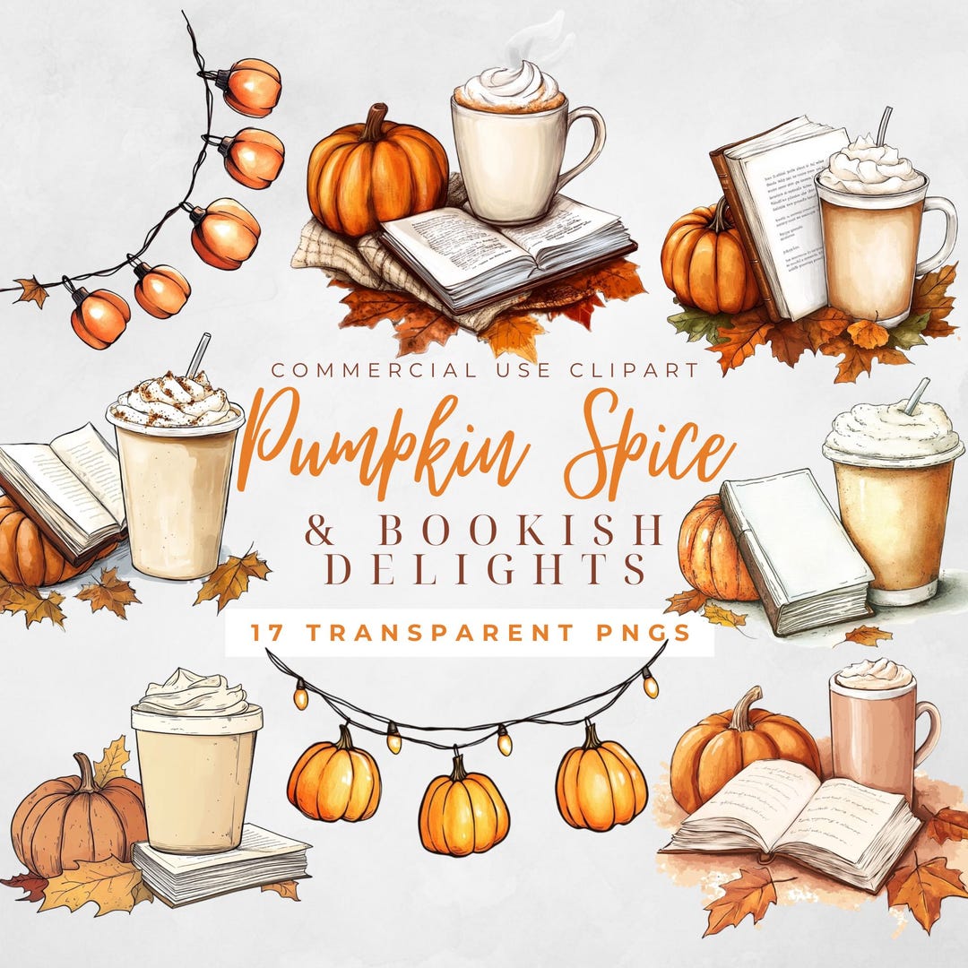 Fall Bookish Clipart Fall Bucket List Trendy Bookish Png Books Fall Png ...
