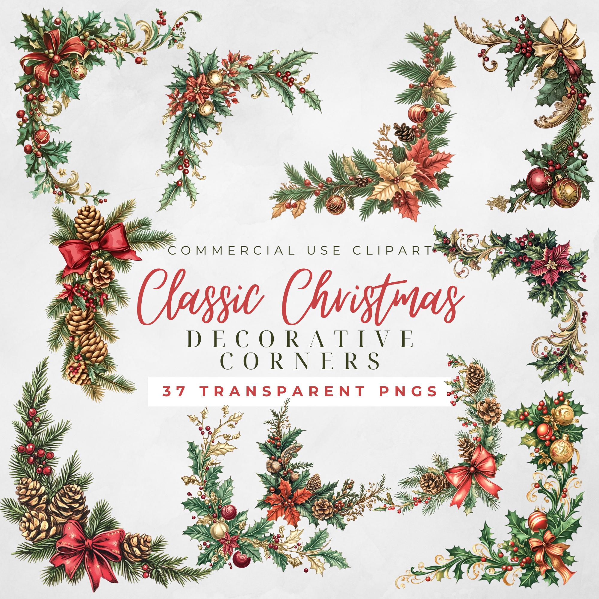 Christmas Corner Border Clipart Christmas Holly Border Christmas ...