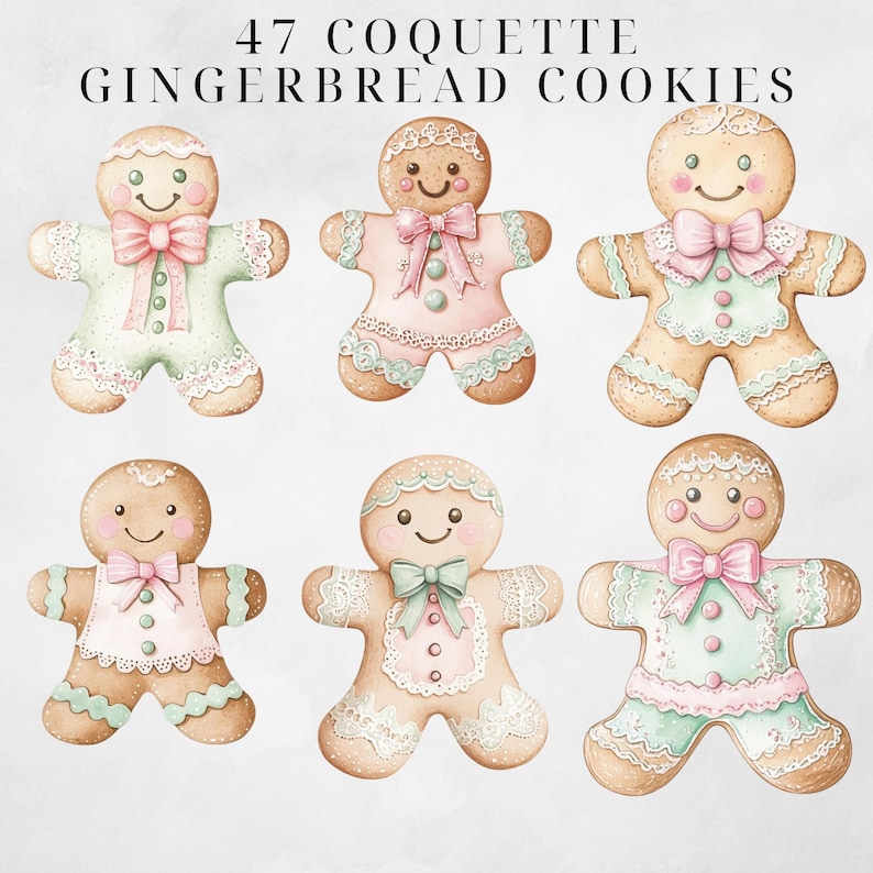 Gingerbread Family Clipart Pastel Gingerbread Pink Gingerbread House ...