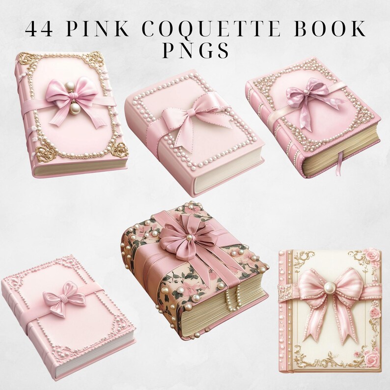 Coquette Books Clipart Books and Bows Coquette Book Png Stack of Books ...