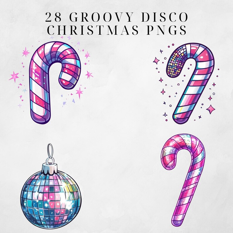 Disco Christmas Clipart Watercolor Disco Ball Pink Disco Ball Silver ...