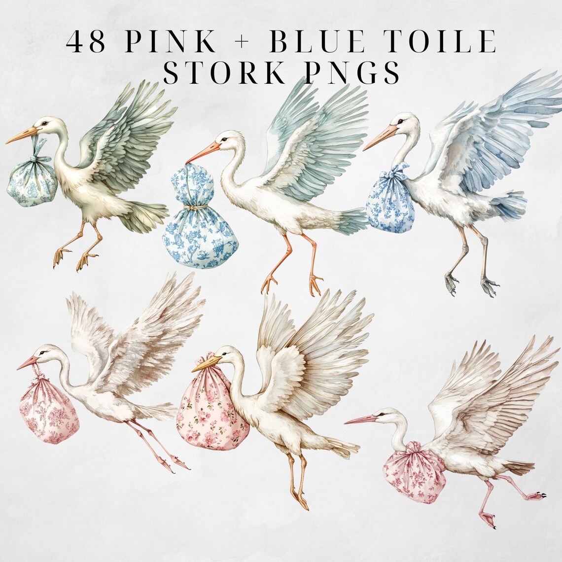 Stork Baby Clipart Stork Baby Shower Toile Baby Shower Clipart Toile De ...