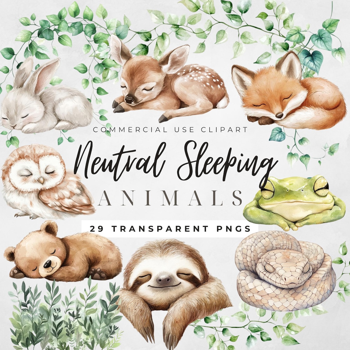 Neutre clipart animaux endormis Clipart lapin endormi qui dort bébé ...