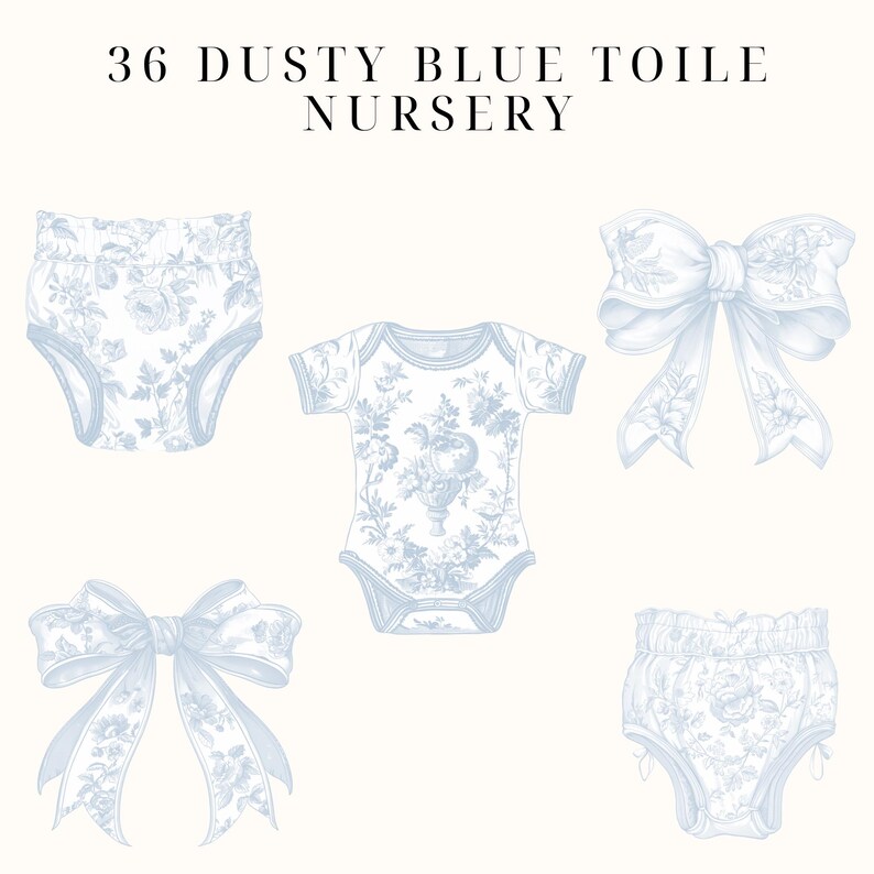 Dusty Blue Toile Clipart BUNDLE Chinoiserie Png French Toile De Jouy ...