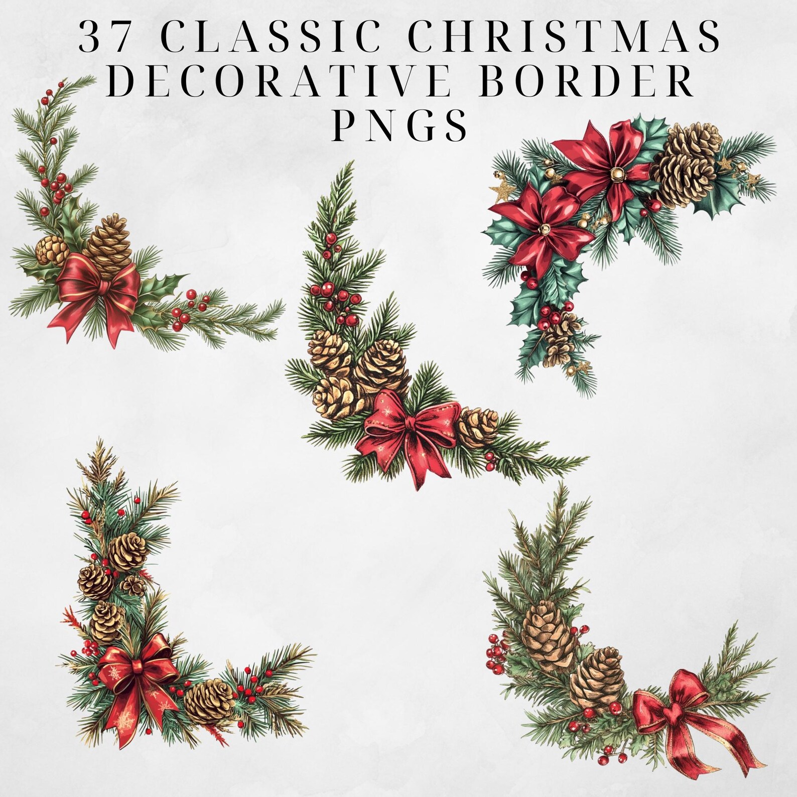 Christmas Corner Border Clipart Christmas Holly Border Christmas ...