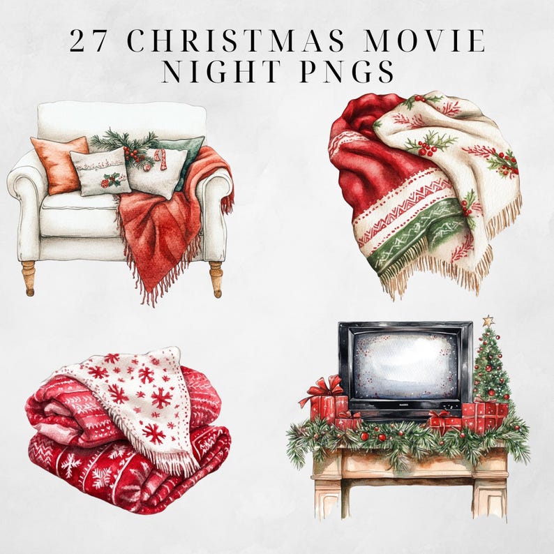 Christmas Movie Night Clipart Christmas Clipart Christmas Card Png ...