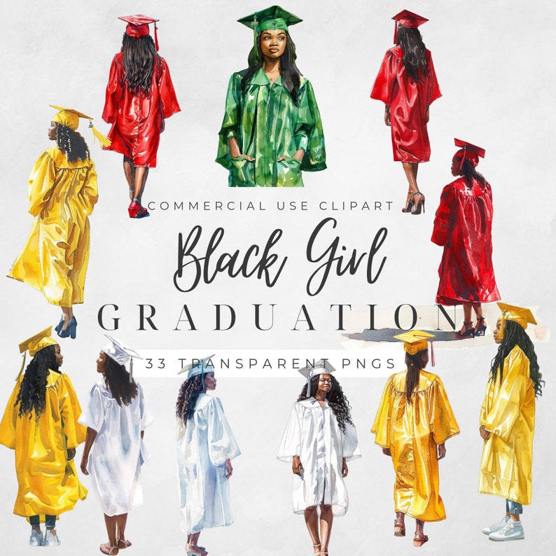 Black Girl Graduation Clipart Graduation Clipart 2024 Graduation ...