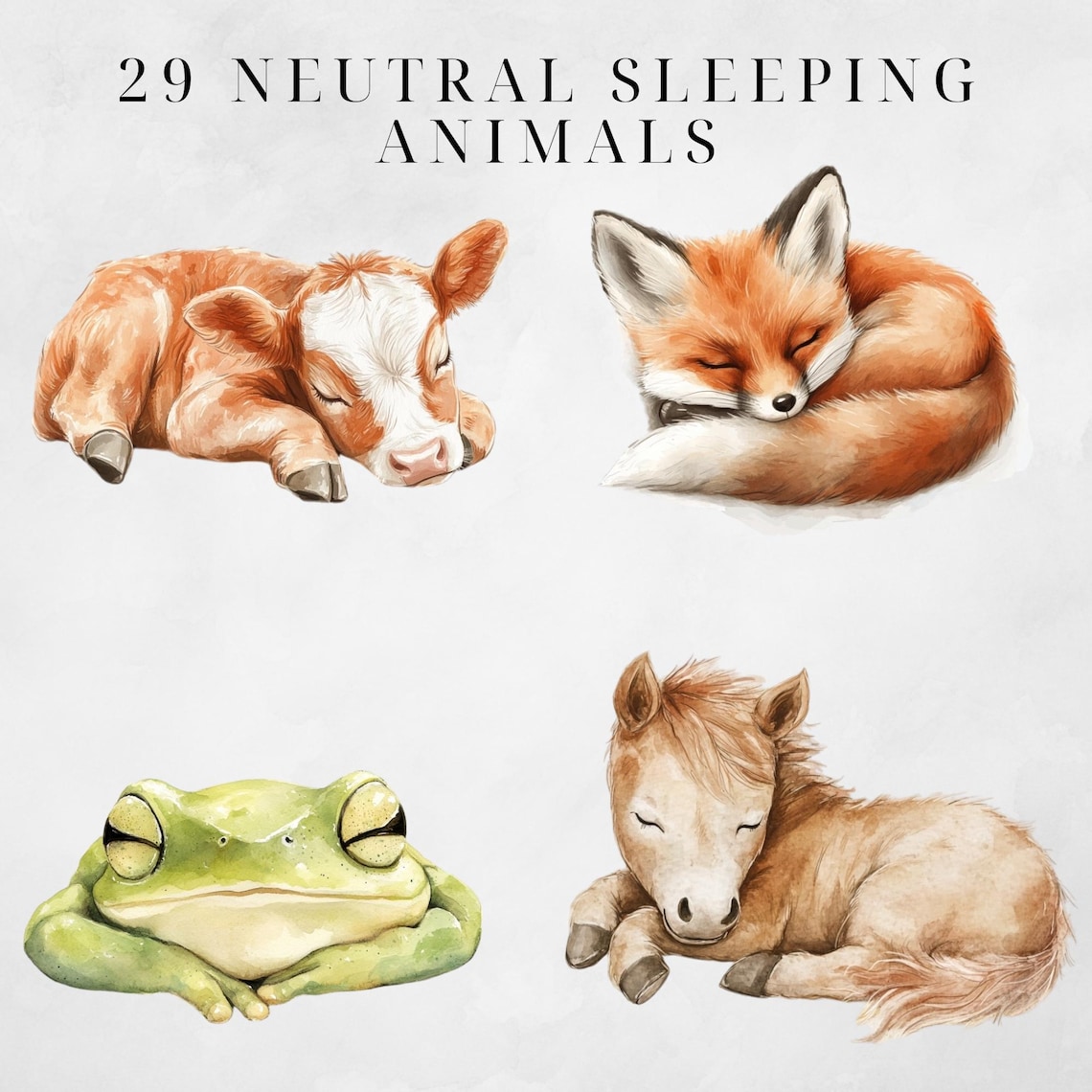 Neutre clipart animaux endormis Clipart lapin endormi qui dort bébé ...