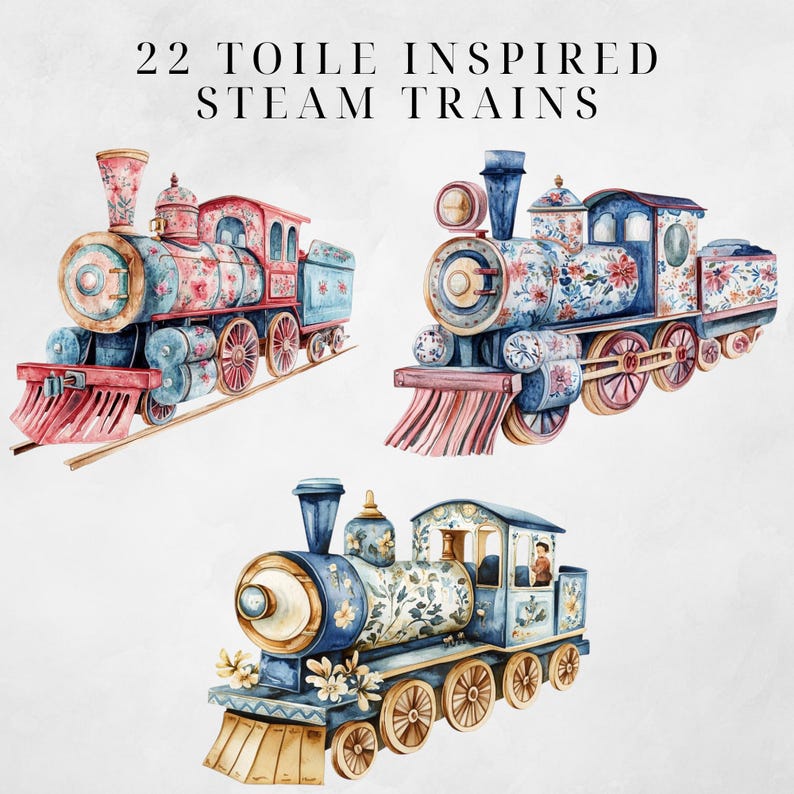 Steam Train Clipart Train Clipart Watercolor Train Track Clipart ...