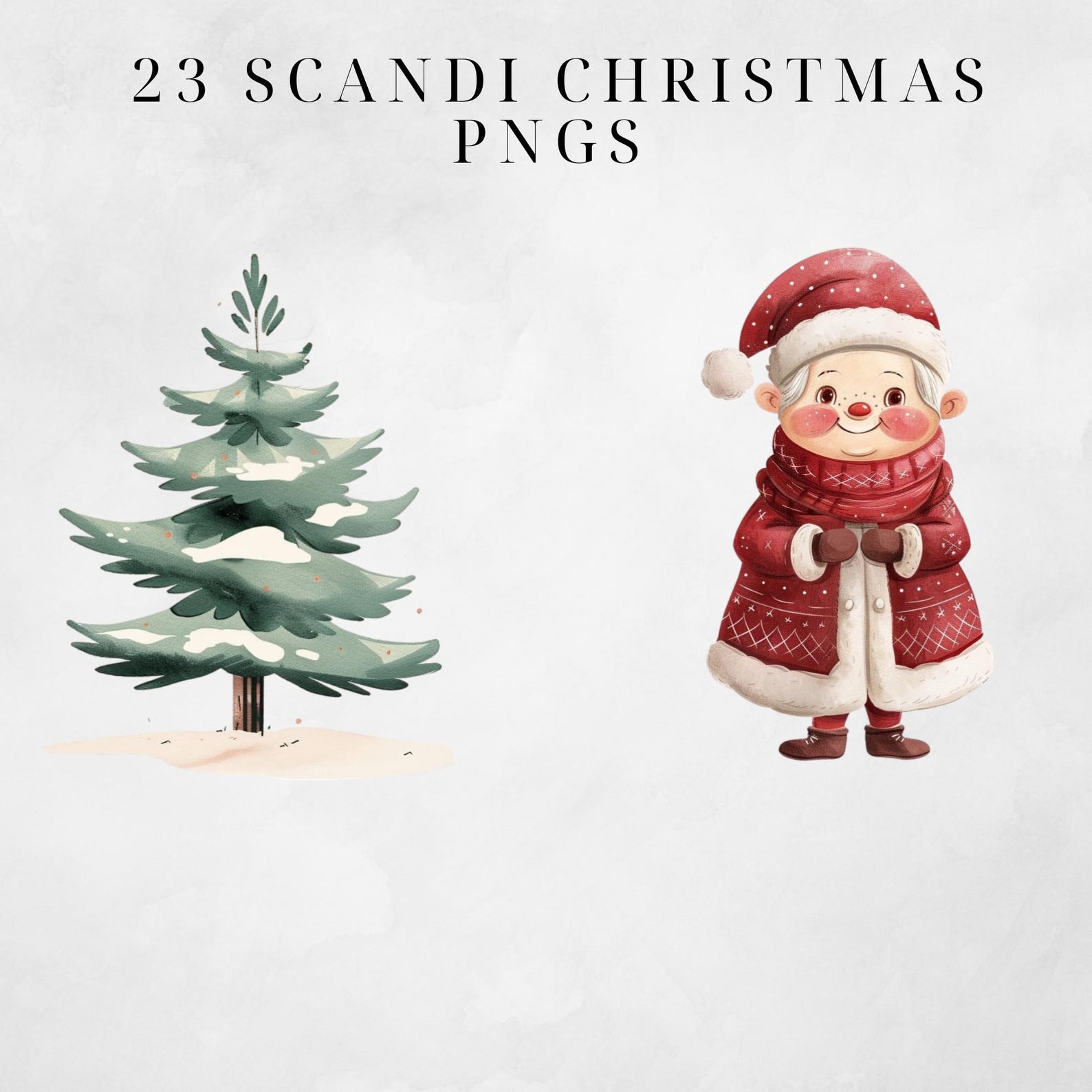Scandi Santa Clipart Santas Village Clipart Letter to Santa Clipart ...