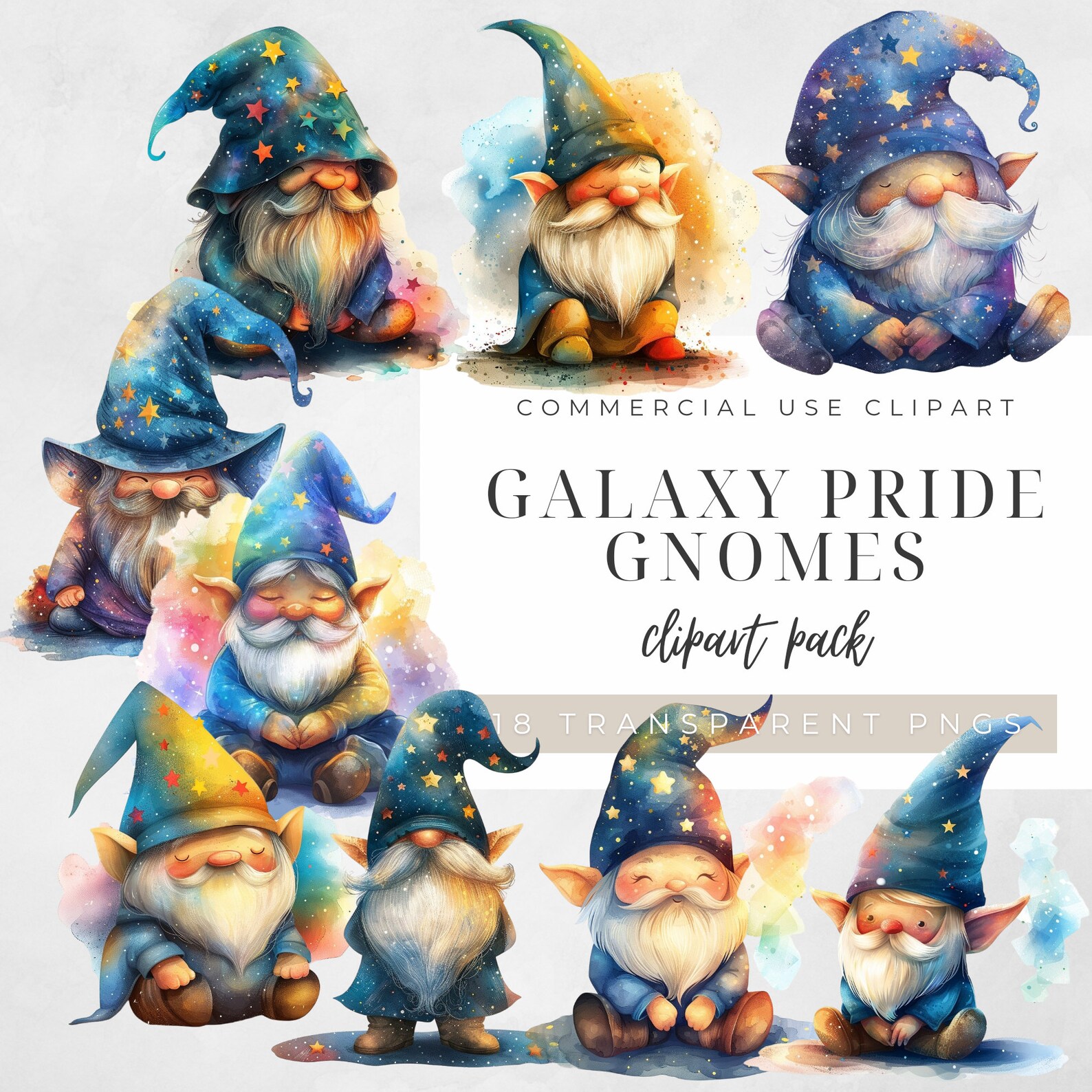 Pride Gnome Clipart Watercolor Gnome Clipart Camping Gnome Clipart Baby ...
