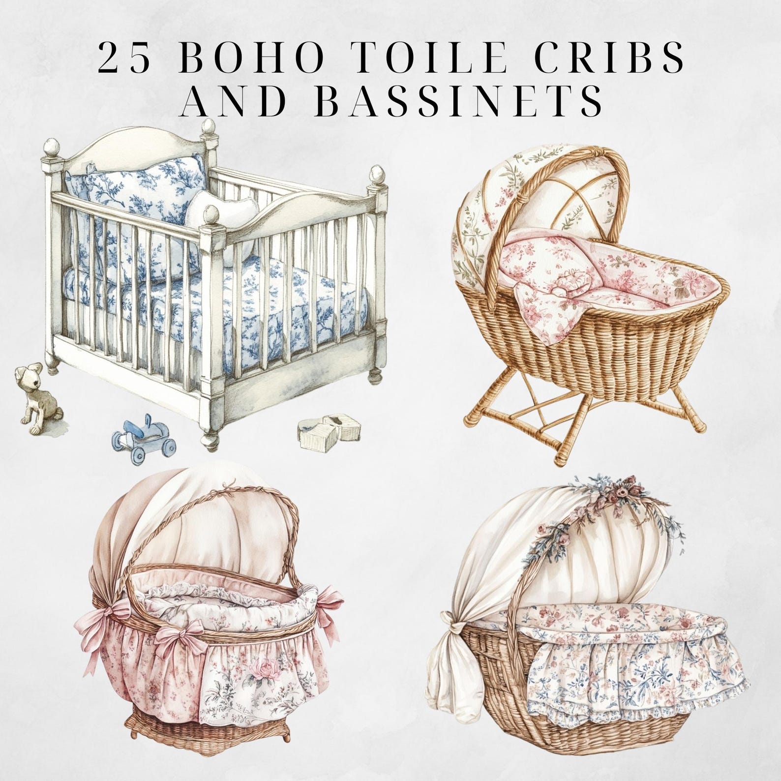 Baby Crib Clipart Blue Toile Baby Clipart Toile Baby Clipart Toile De ...