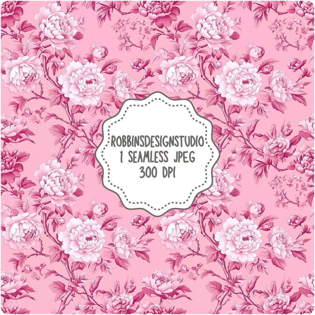 Pink Toile De Jouy Pink Toile Seamless Pattern Chinoiserie Paper French ...