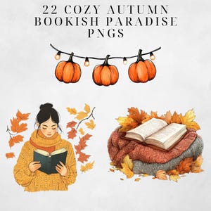 Fall Bookish Clipart Fall Bucket List Trendy Bookish Png Books Fall Png ...