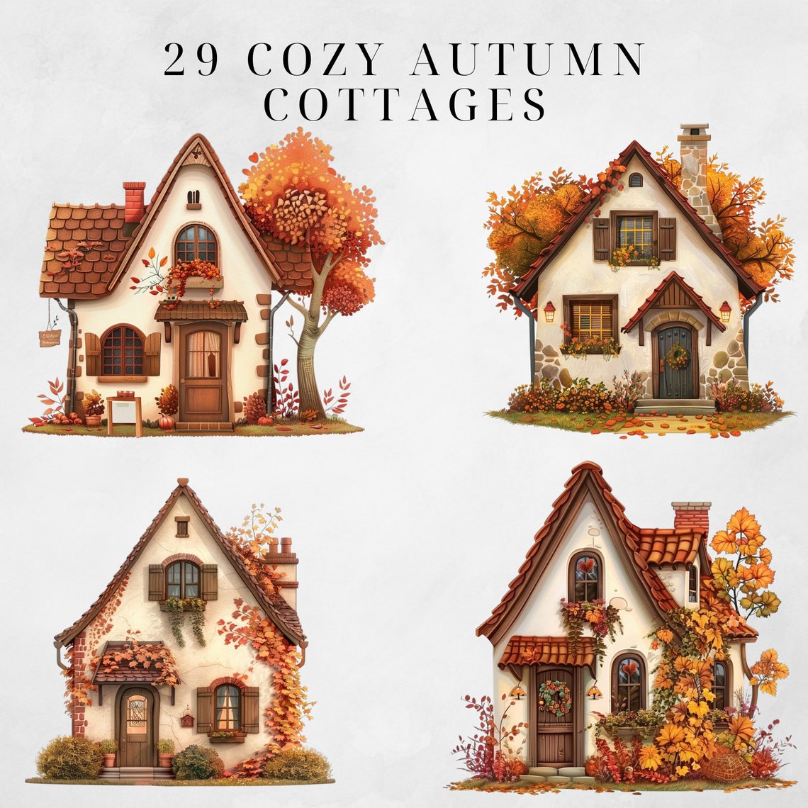 Autumn House Clipart Autumn Fairy House Clipart House Png Fall House ...
