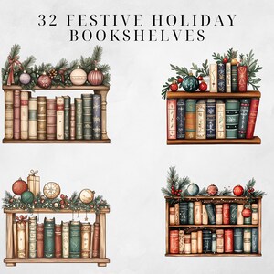 Book Spines Clipart Christmas Book Stack Clipart Books on A Shelf ...